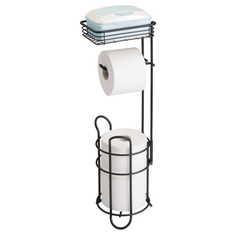 Mdesign Freestanding Toilet Paper Holder With Dispenser Wayfair Canada